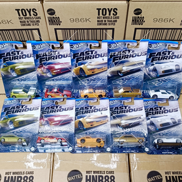 Hot Wheels Fast & Furious Theme Assortment Racing Course Mix Set of 10 ...